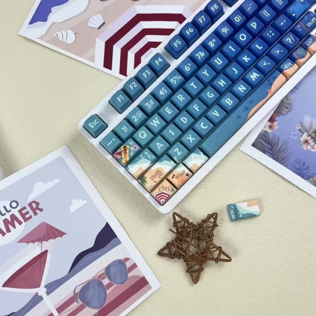 OCEAN Keycaps Keycaps Set Artisan Keycaps 130 Keys Pbt MDA Profile ...