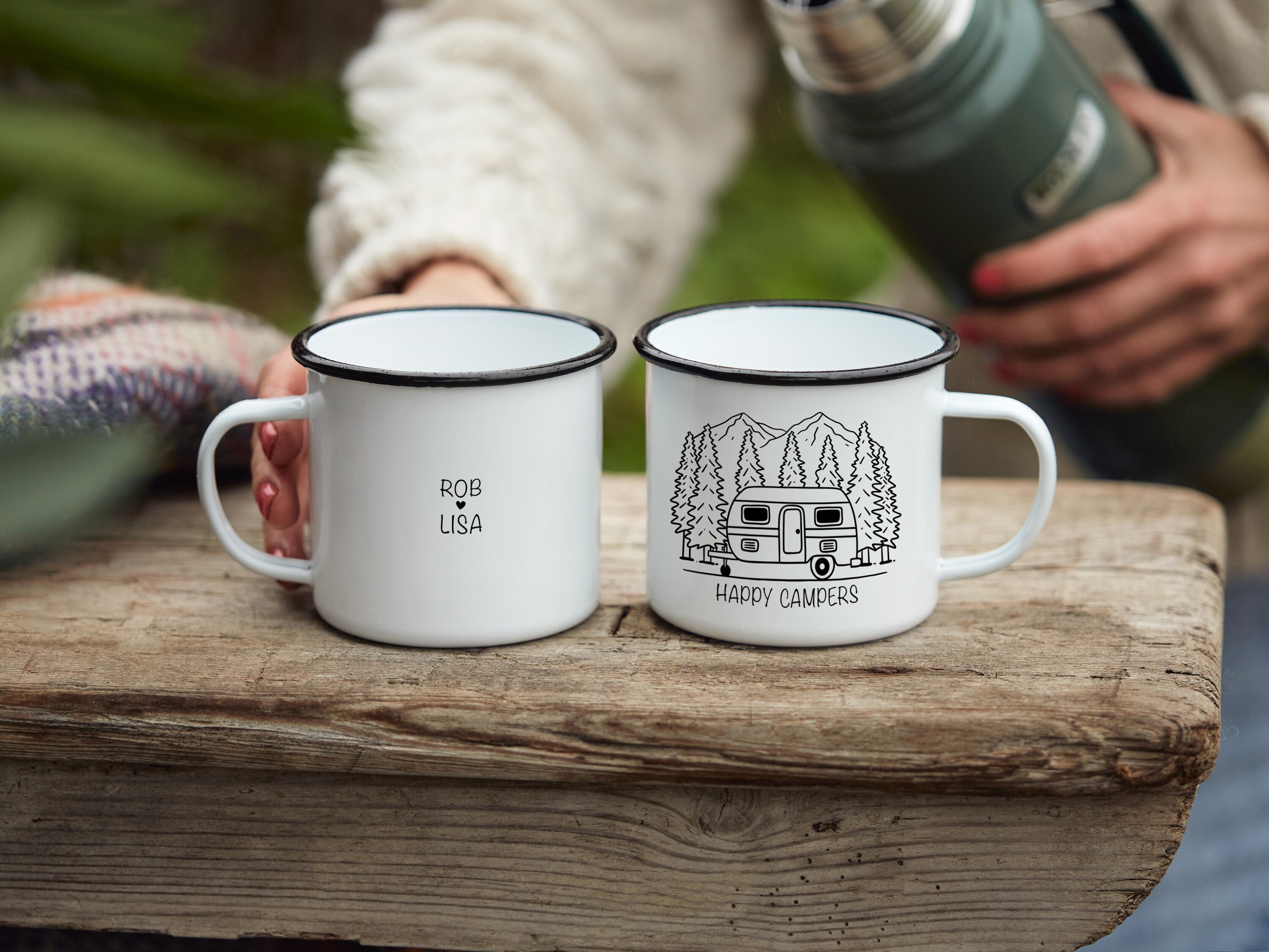 Happy Campers Caravan Mug Retirement Gift Camping Gift Couples Camp ...