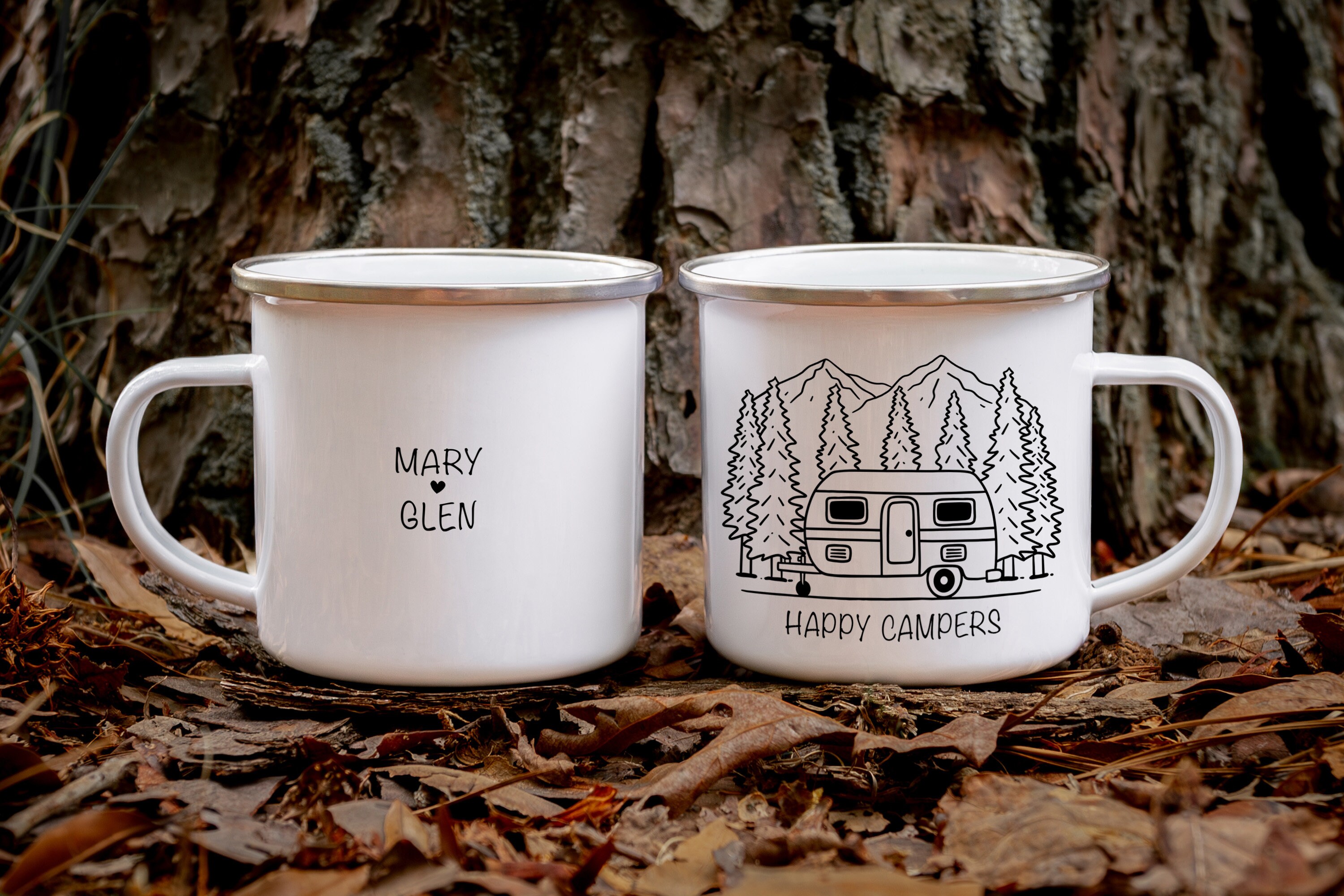 Happy Campers Caravan Mug | Retirement Gift | Camping Gift | Couples ...