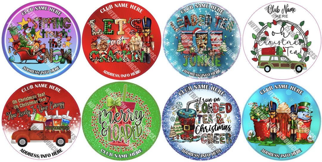 Christmas Sticker Set 6 Festive Fun Cozy Bright Seasonal Christmas ...