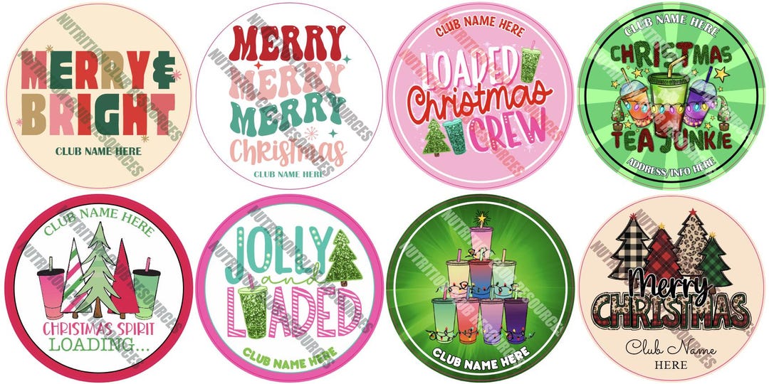 Christmas Sticker Set 9- Festive Fun Cozy Bright Seasonal Christmas ...