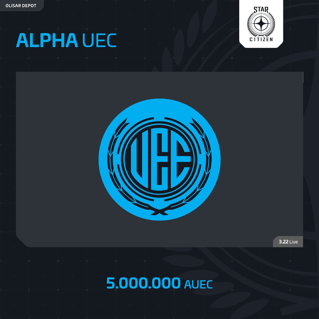 Star Citizen 5 Million Auec Alpha UEC 3.22 Live - Etsy