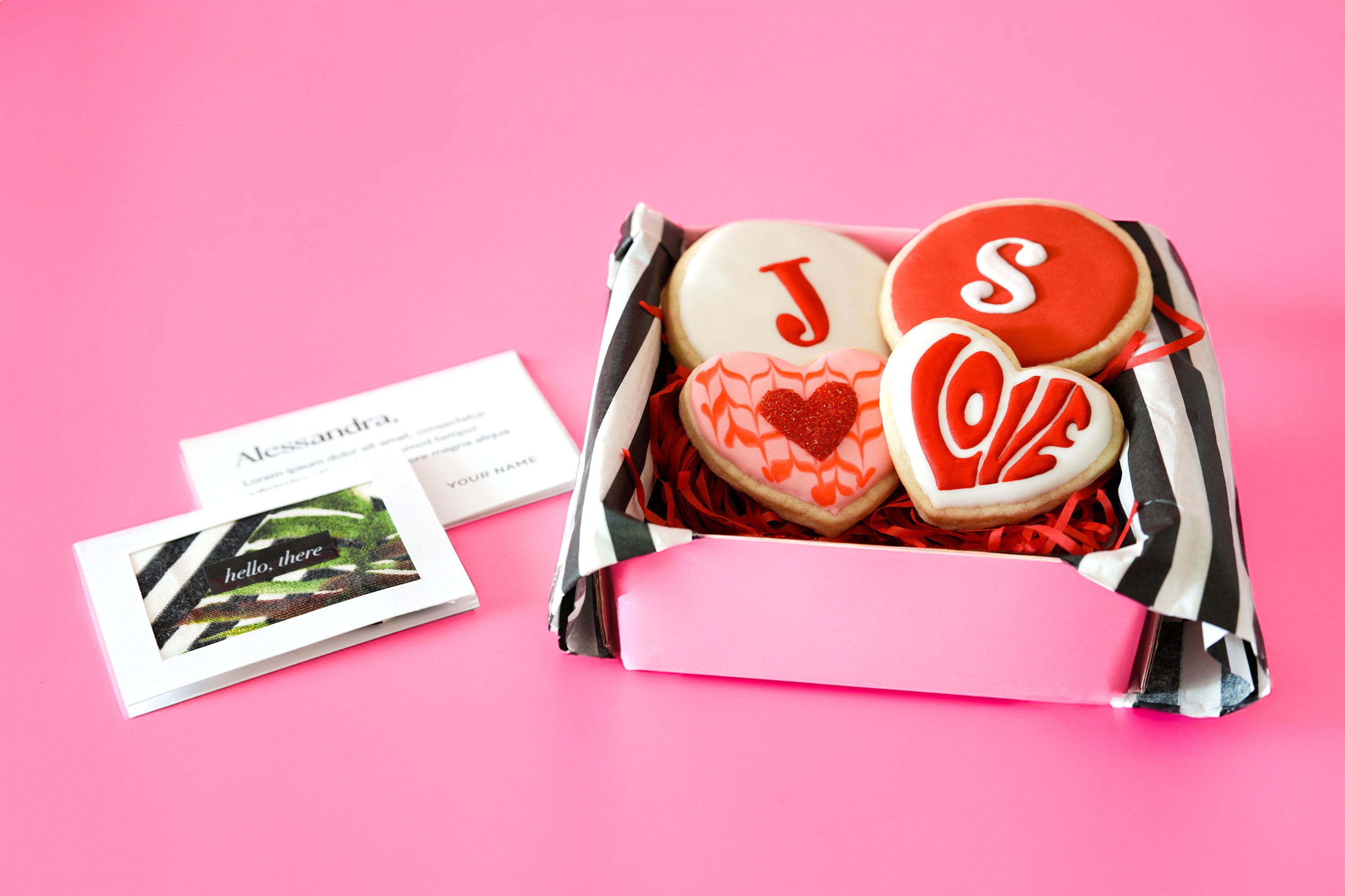 Personalized Monogram Sugar Cookie Box, Fresh Baked Cookies, Cookie ...