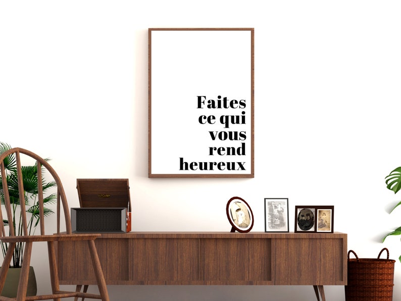 Positive Poster in French Caring Quote French Motivational Poster Frame ...