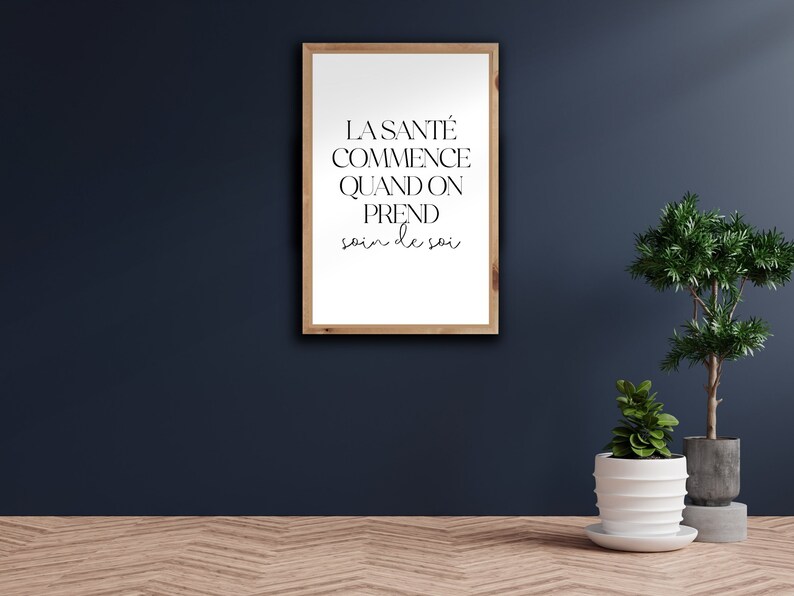 Positive Poster in French Caring Quote French Motivational Poster Frame ...