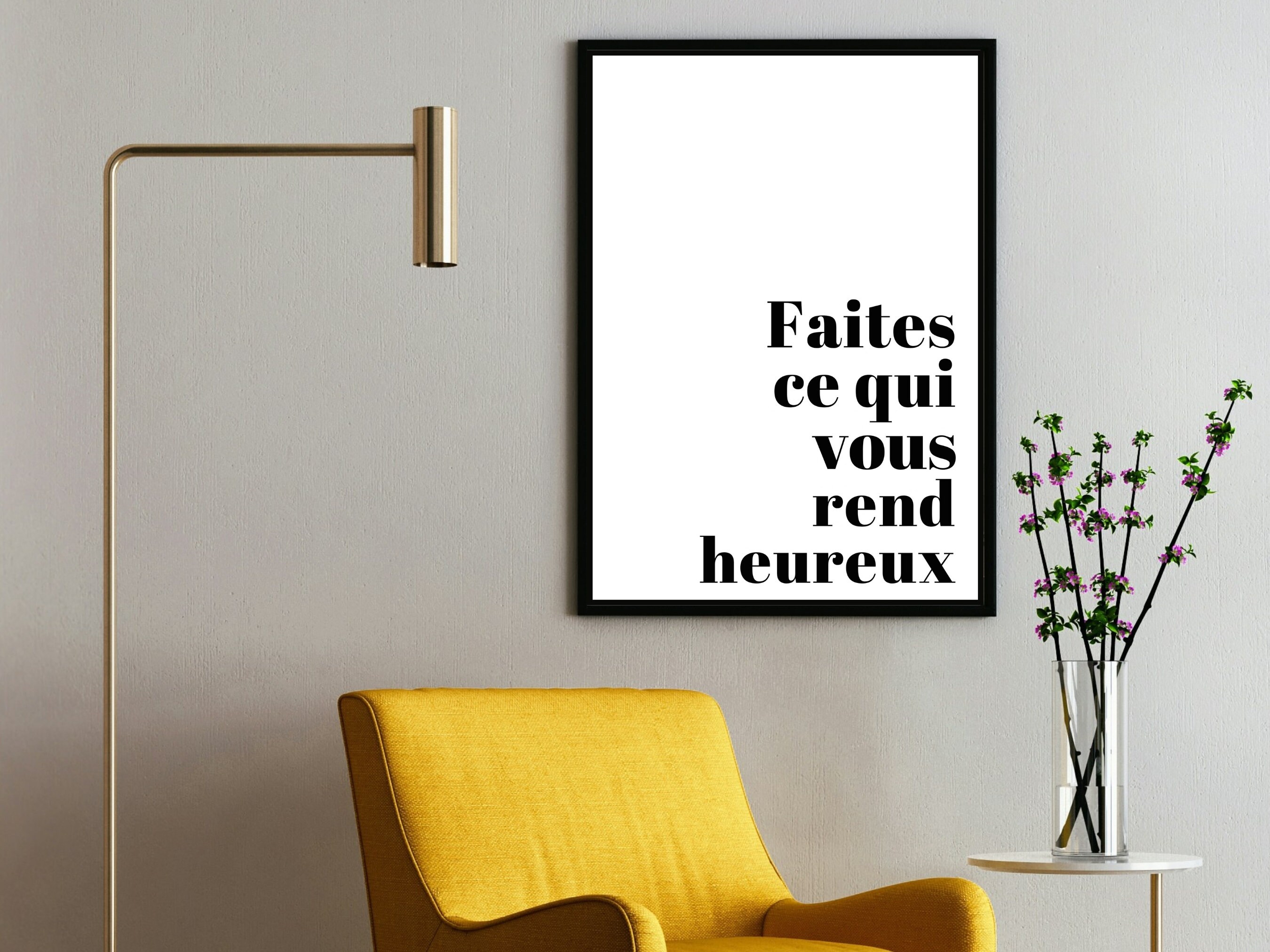 Printed Poster Positive Inspiring Quote in French, Motivating Poster in ...
