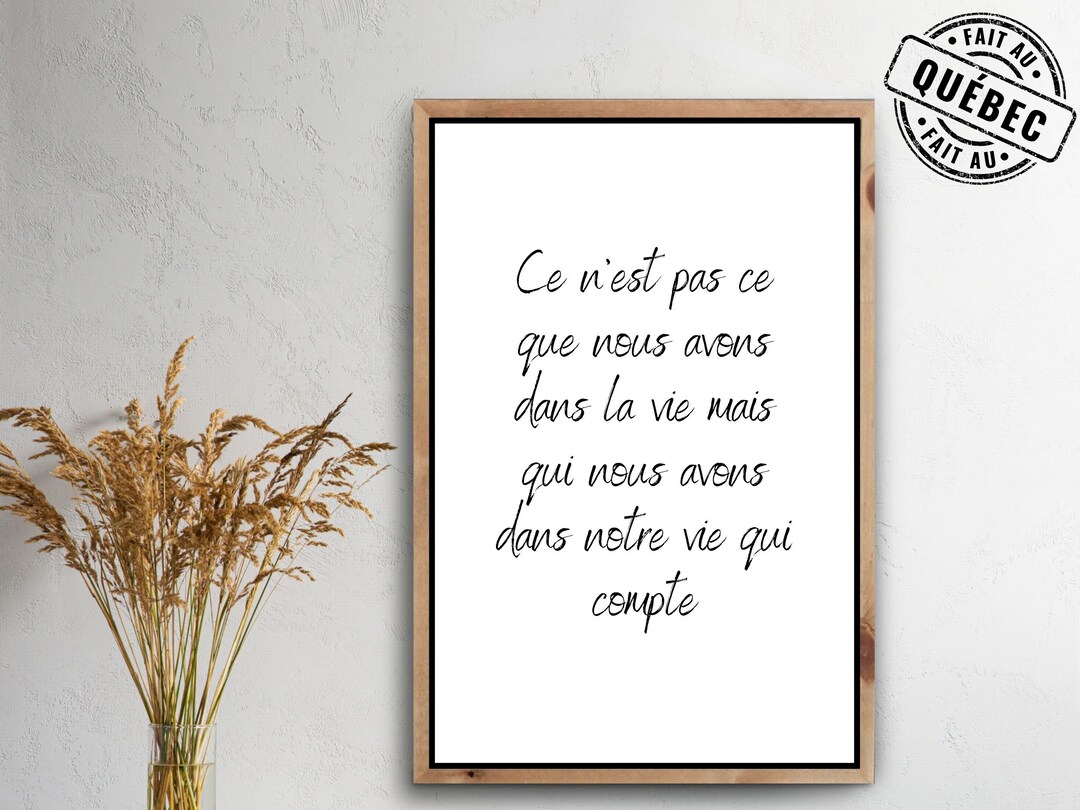 Digital Poster With Inspiring French Quote | French Positive ...
