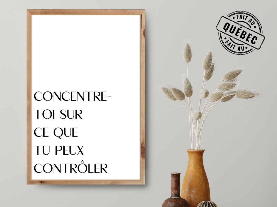 Positive Poster in French Caring Quote French Motivational Poster Frame ...