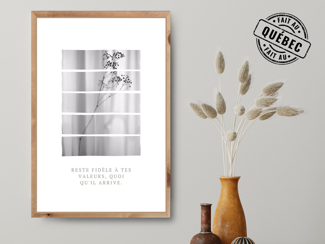 Positive French Poster | French Quote for Wall Decor | Neutral Daily ...
