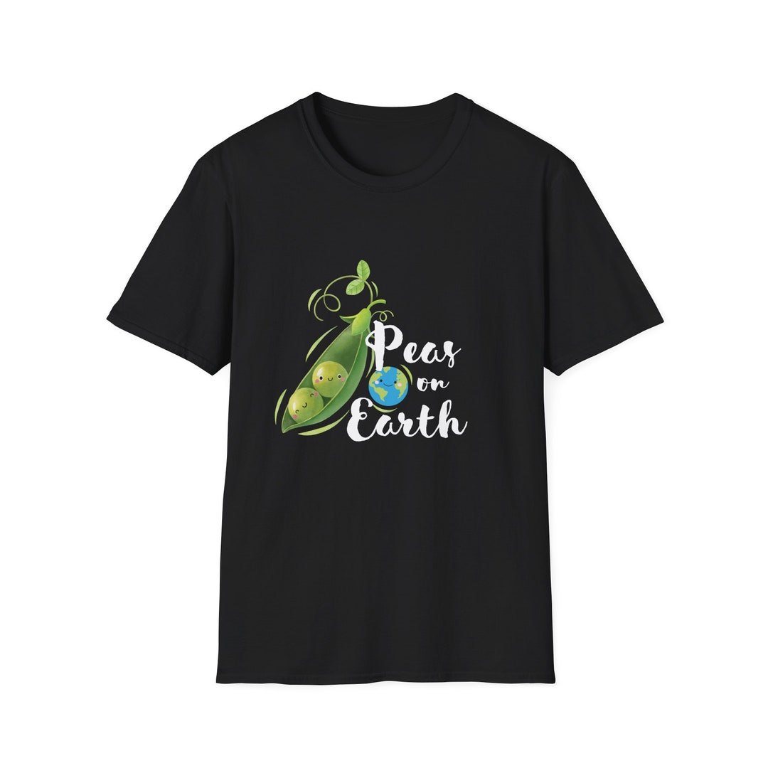 Peace on Earth: Playful Peas Design Adult T-shirt for Casual Comfort ...