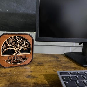 Beautiful Family Tree Shelf Display Multiple Layered 3D Shelf Sitter ...