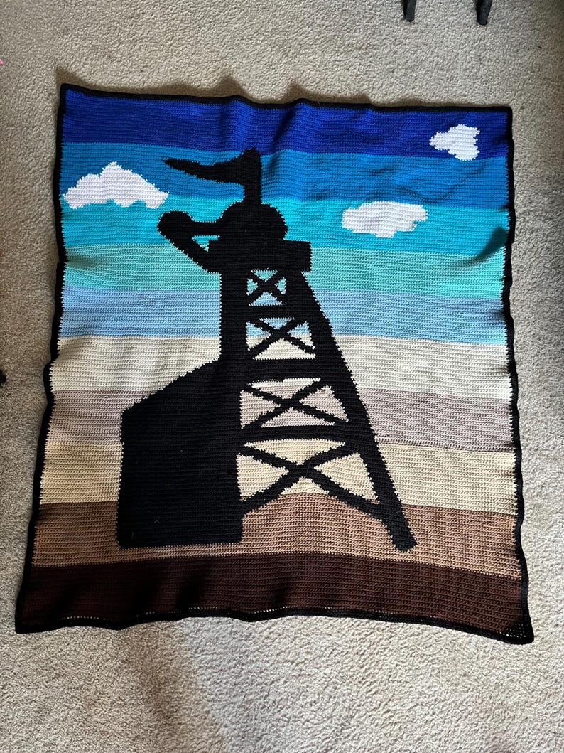 DIGITAL DOWNLOAD ONLY: Mining Head Frame Throw Pattern - Etsy