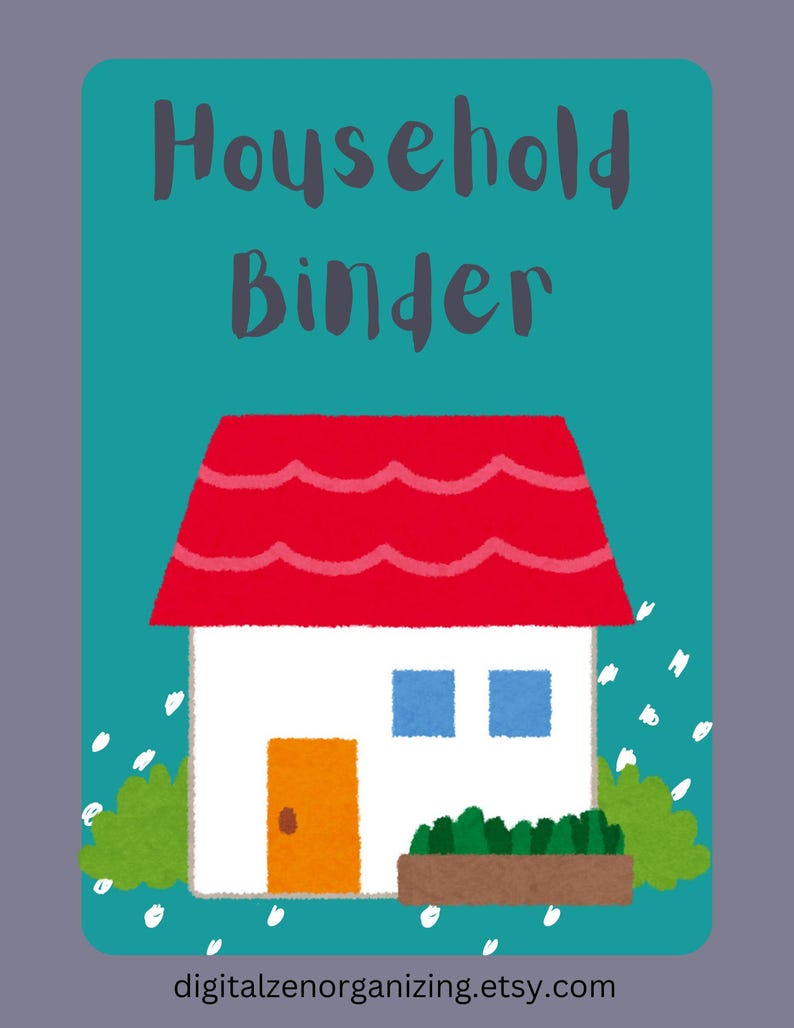 Household Binder Pages, Family Binder Pages, Organization Bundle for ...