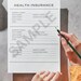 Health Insurance Information Printable Sheet - Etsy