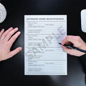 Outdoor Home Maintenance Printable - Etsy