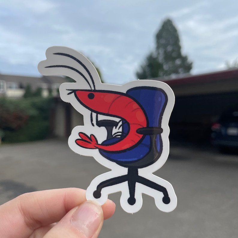 Shrimp Posture Check Sticker | Meme Sticker | Relatable Sticker | Gamer ...