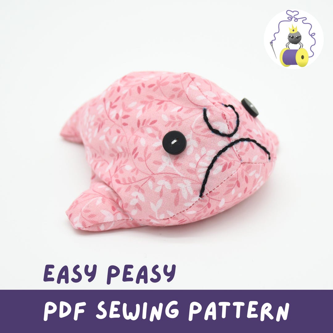 Blob Fish Easy Sewing Pattern Cute Weighted Stuffed Animal Funny ...
