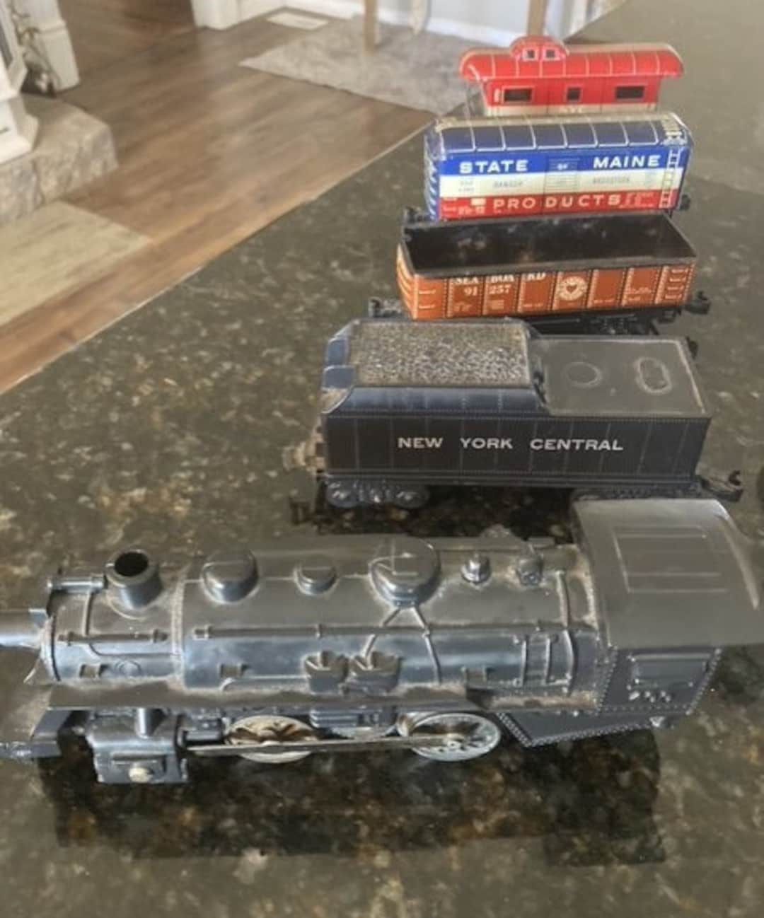 Vintage 1930's Marx Tin Litho Train Set 5 Pcs 2 Free - Etsy