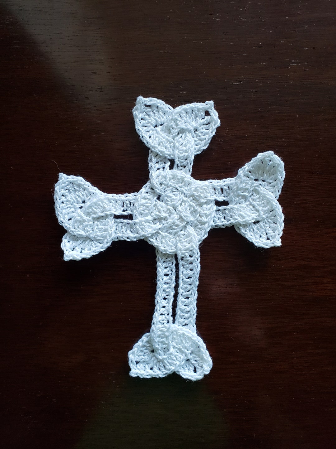 White Celtic Cross Crochet Bookmark - Etsy