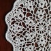 Rounded Crocheted Flower Motif Doily in White or Light Tan - Etsy