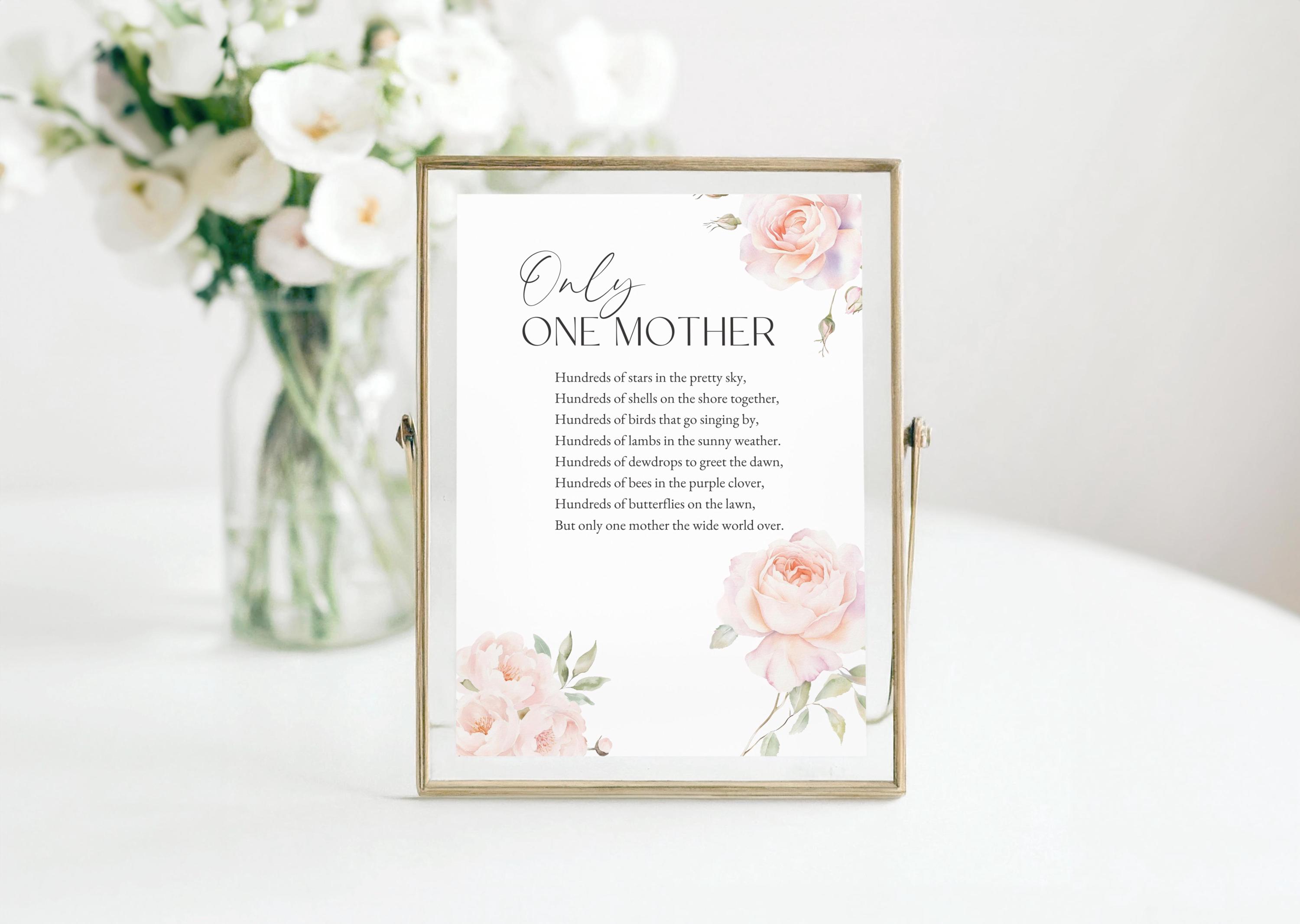 A Poem About My Mother, Poems for Mom, Only One Mother, Original Poetry ...