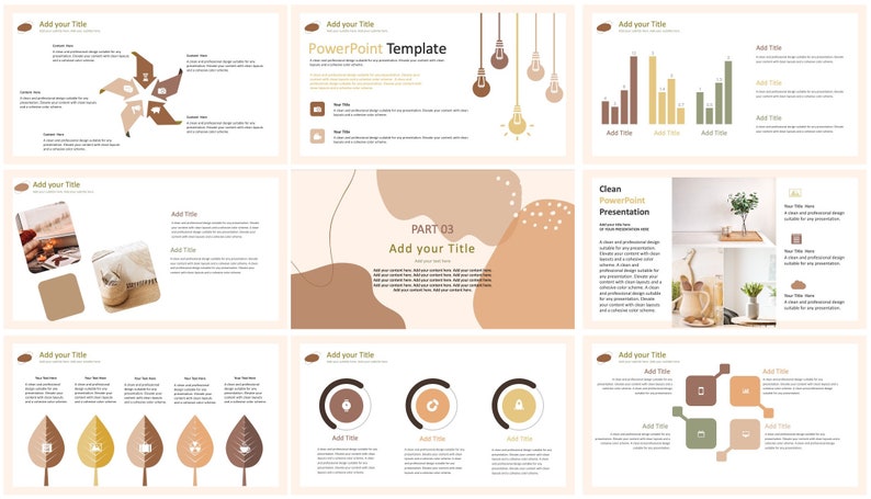 Warm Tone Powerpoint Template - Etsy