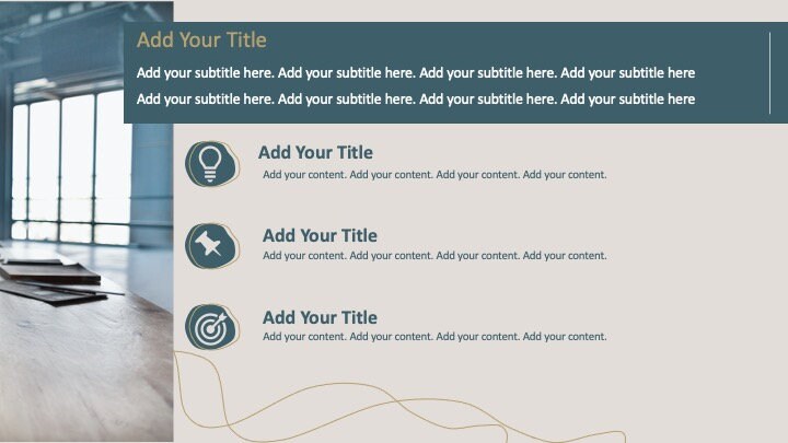 Dark Green and Beige Business Powerpoint Template - Etsy