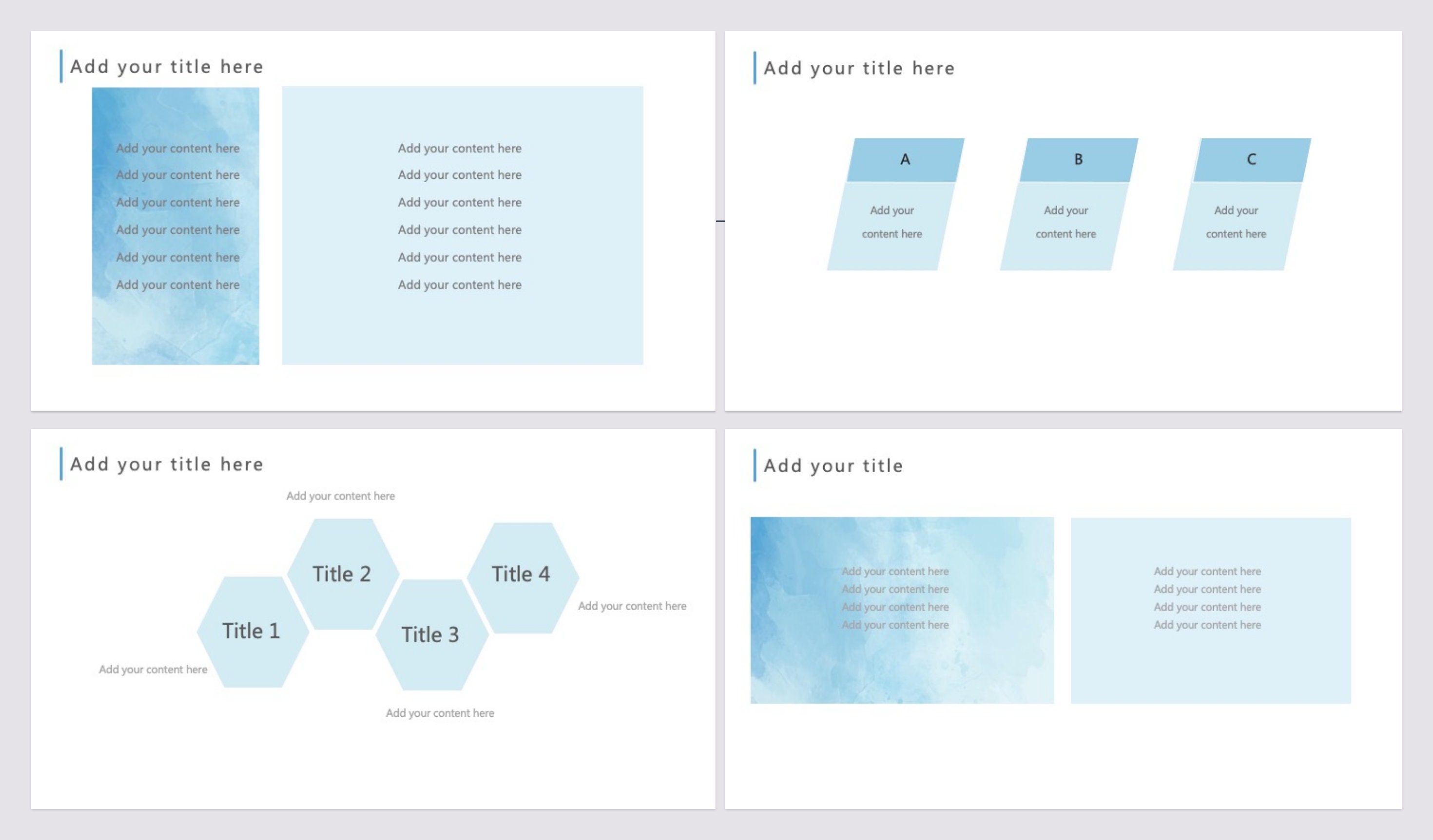 Powder Blue Business Powerpoint Template - Etsy