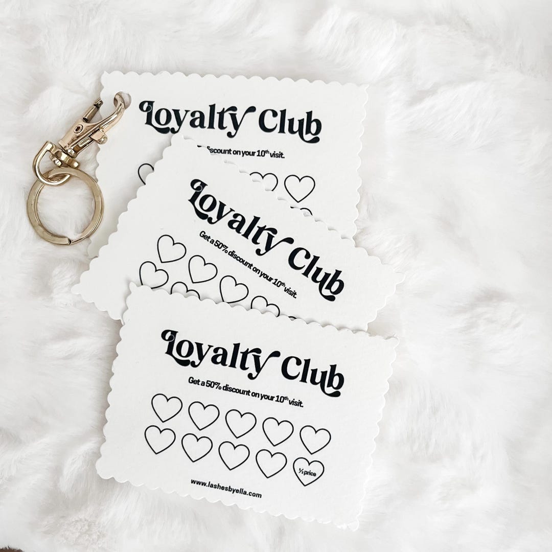 DIY Lash Loyalty Card Template | Editable Canva Design (digital ...