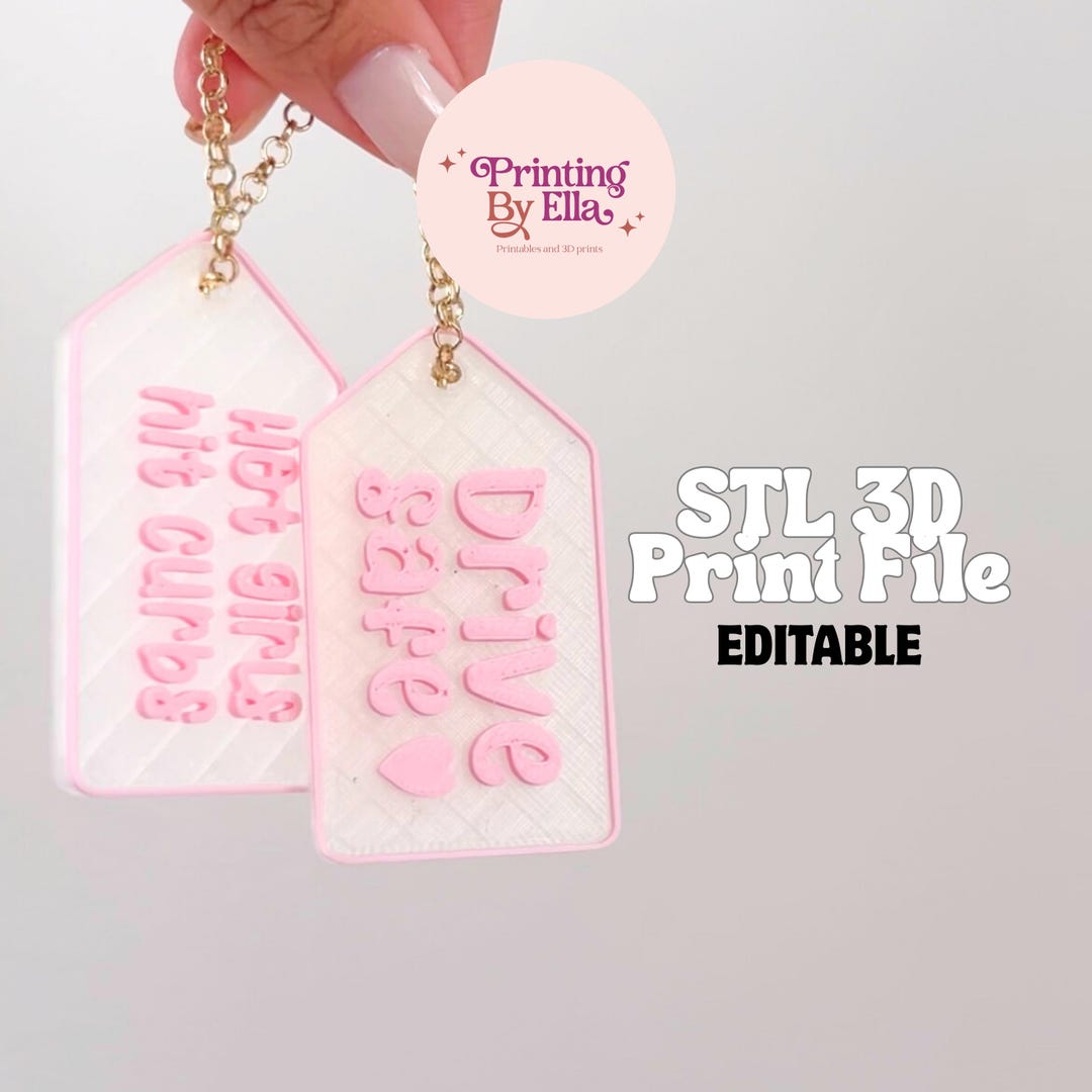 Personalized Name Keychain 3D Print File | Editable STL - Etsy