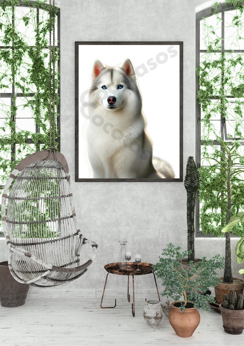 Beautiful White Siberian Husky (digital Image Download) - Etsy