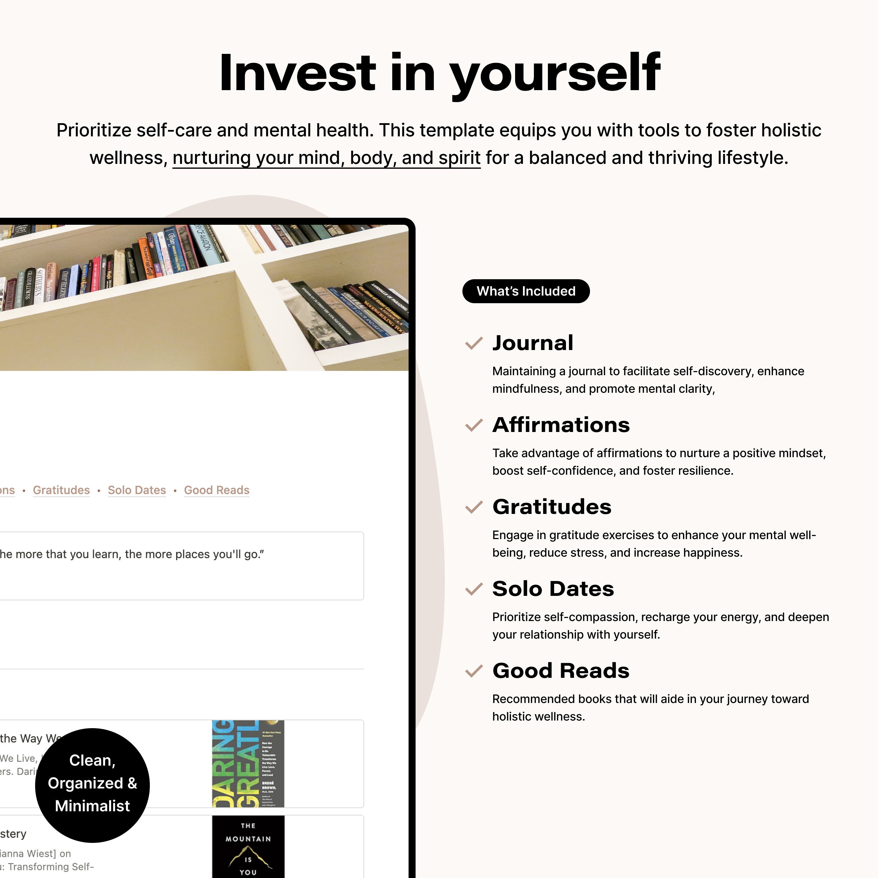 Notion Template Personal Wellness, Notion Planner, Notion Template ...