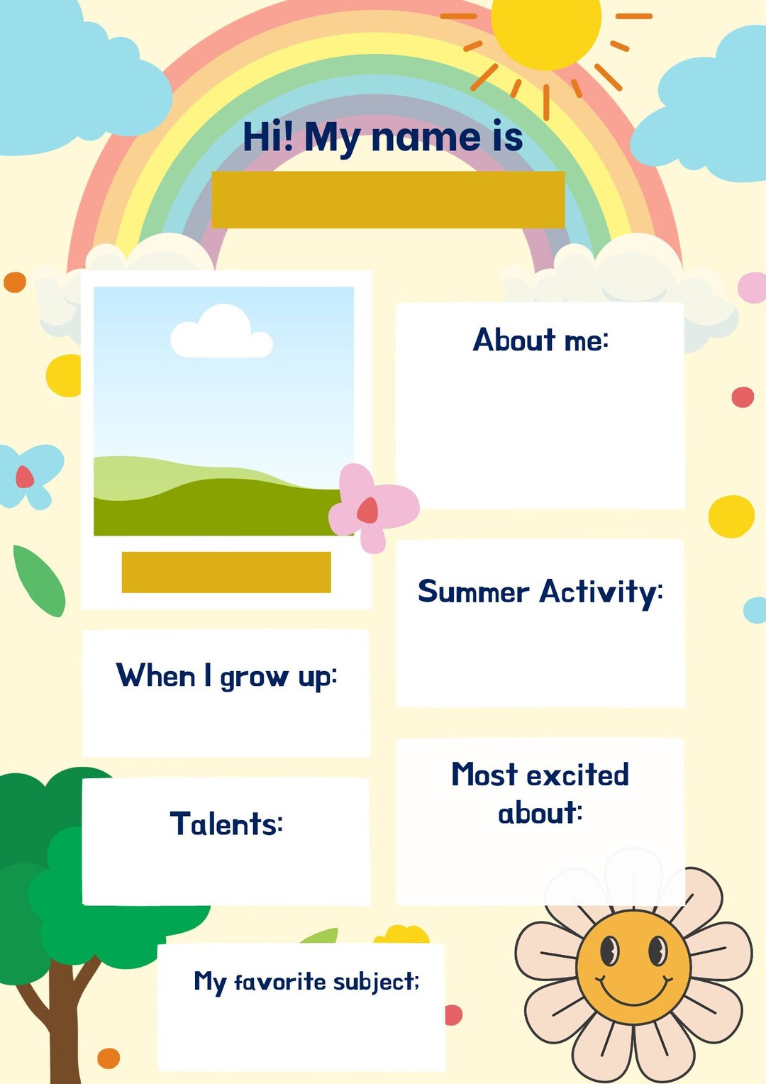 Back to School About Me Learning Worksheets Preschool Kindergarten 1st ...