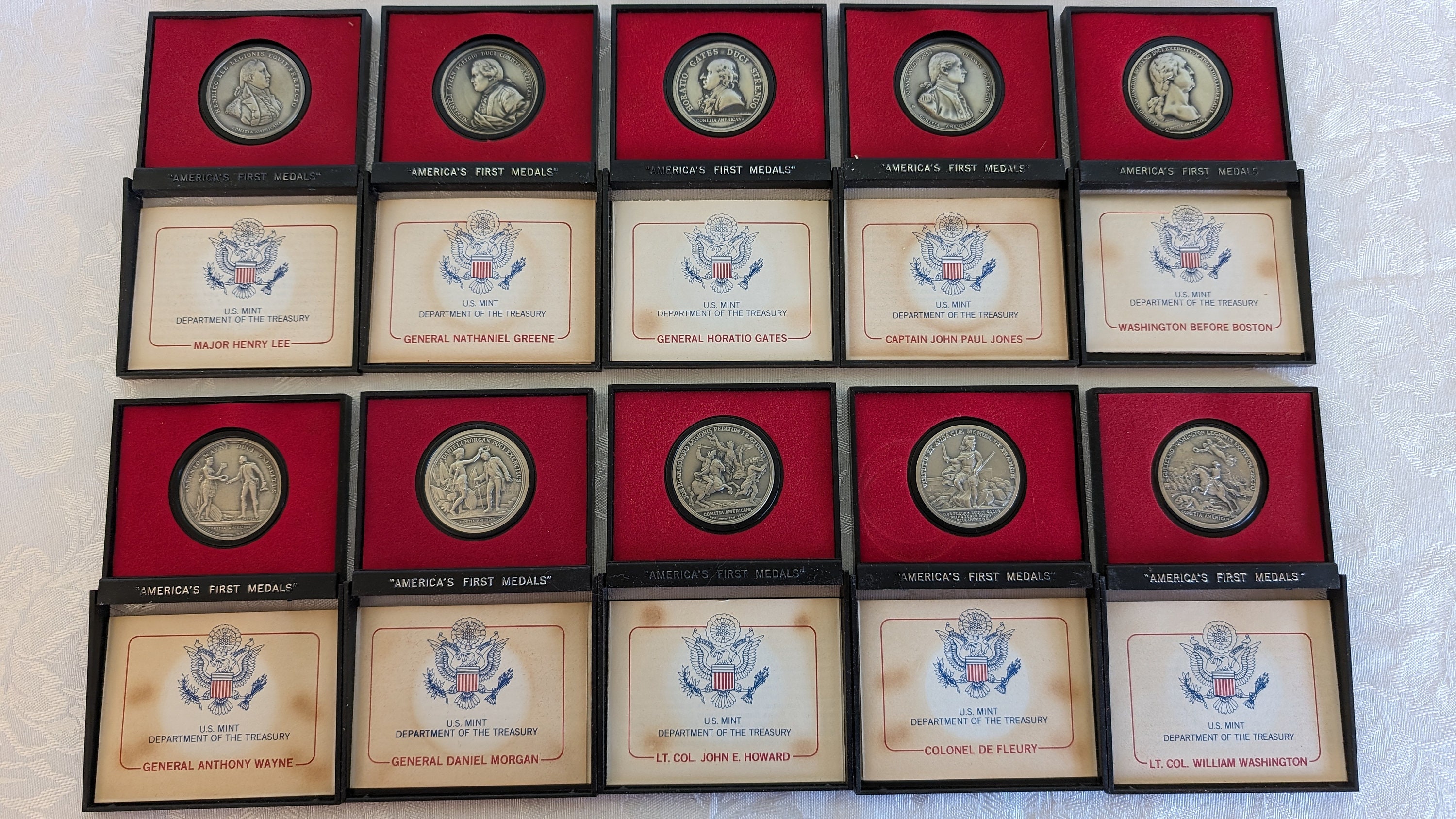 Americas First Medals U.S. Bicentennial Commemorative Medal Set of 10 ...