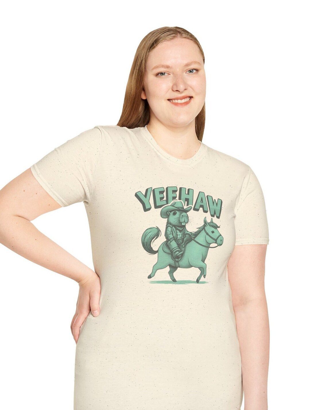 Capybara Shirt Western Theme Yeehaw Funny Capybara Shirt Cursed Shirt ...