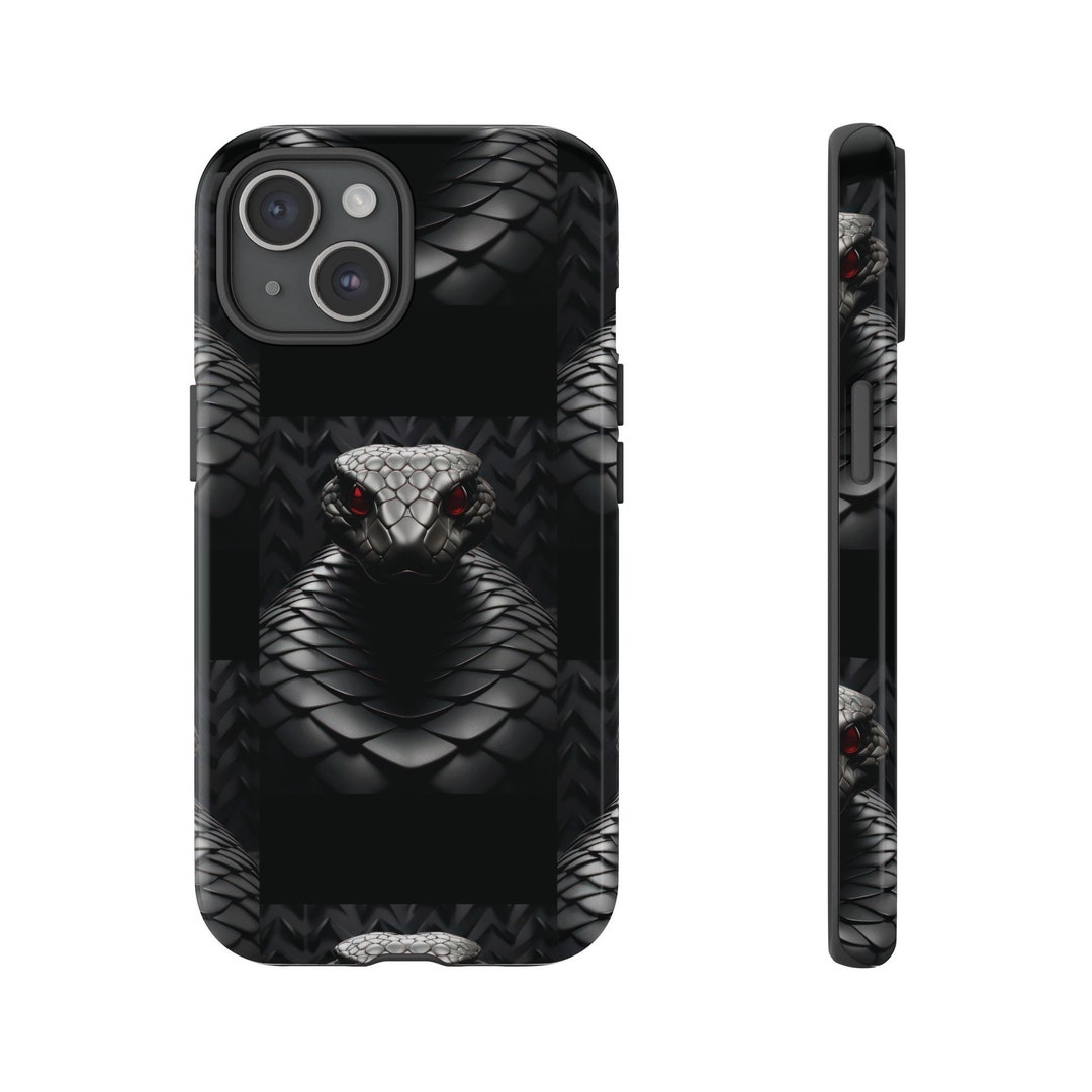 Black Snake iPhone Case Red Eyes Snakes Phone 15/7/12/13 Mini Case ...