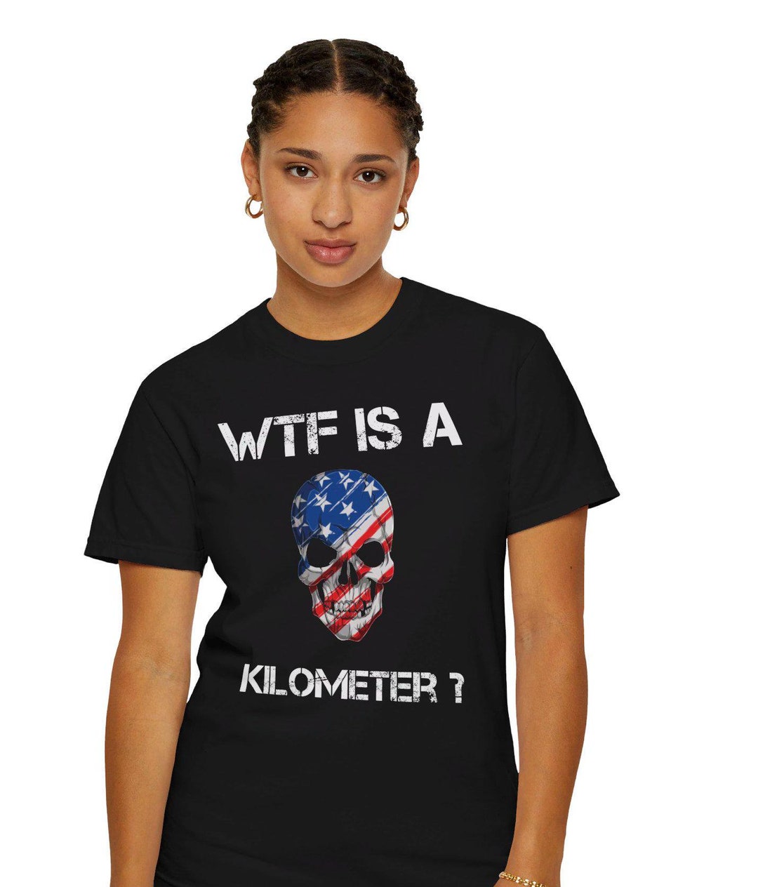 WTF is A Kilometer Funny T-shirt Cringey USA Meme Veteran Day Tee Funny ...