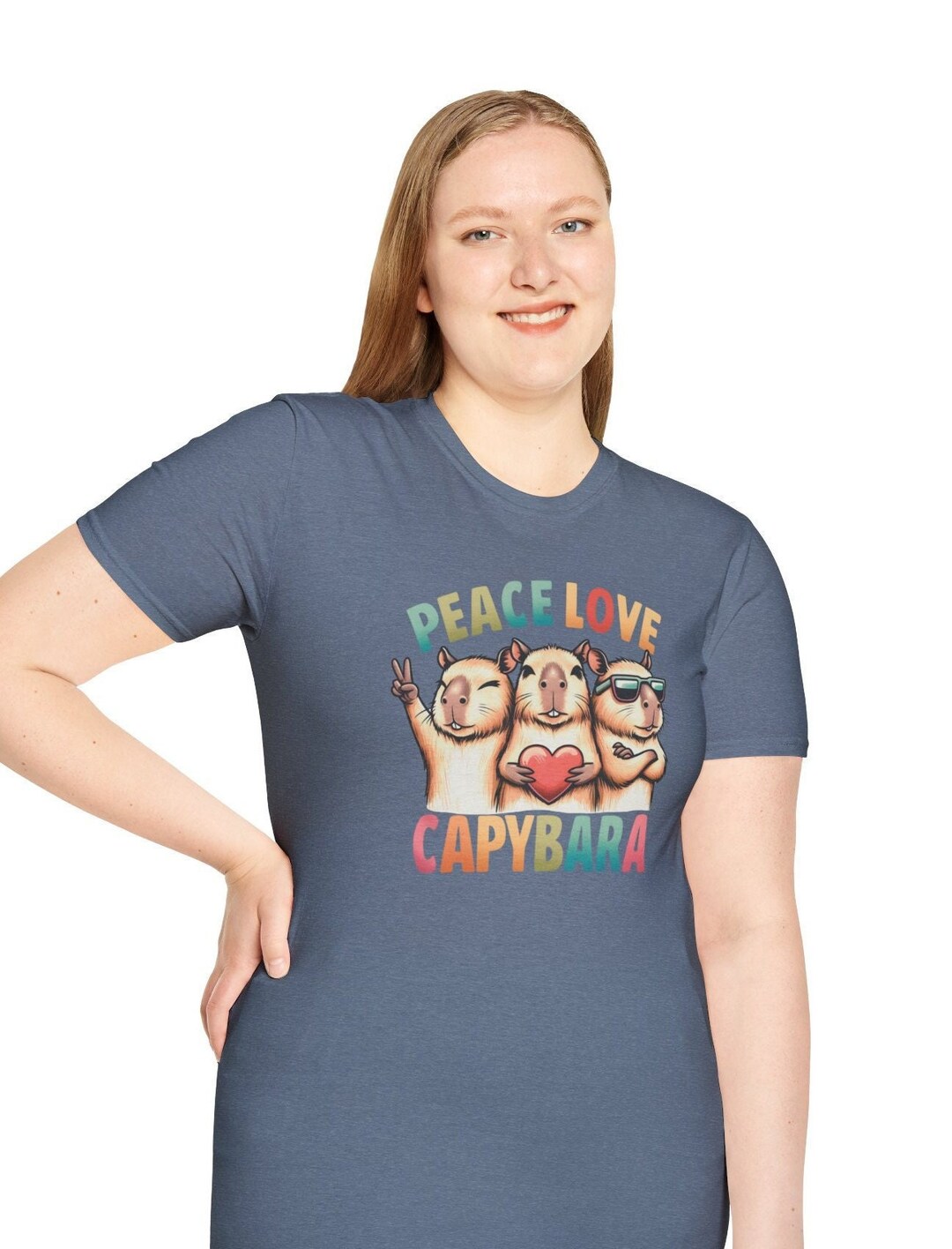 Capybara Shirt Peace Love Capybara Funny Capybara Shirt Cursed Shirt ...