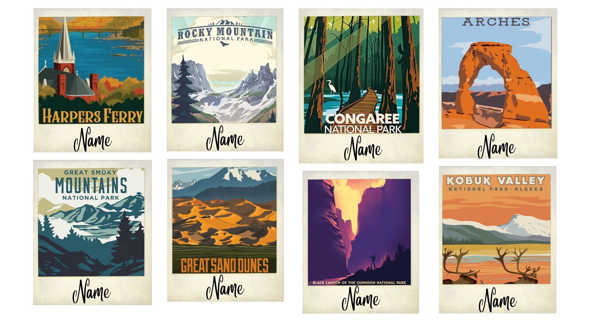 National Park Door Decs 50 Designs: Digital Download - Etsy