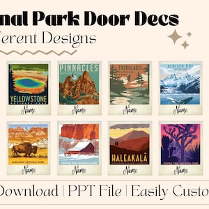 National Park Door Decs - 50 Designs: Digital Download - Etsy
