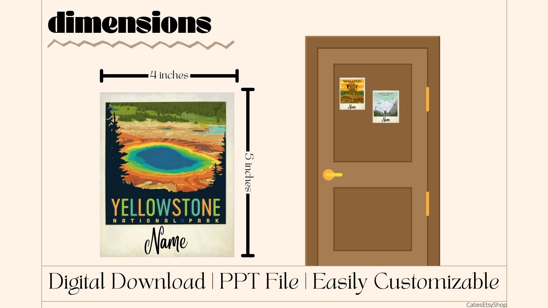 National Park Door Decs - 50 Designs: Digital Download - Etsy