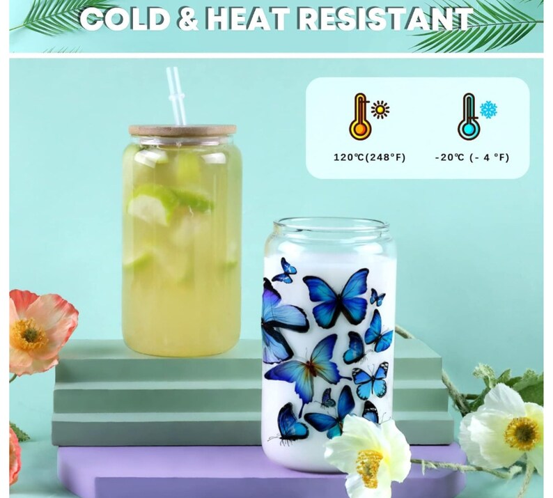 Stitch Custom Libbey Glass Can 16oz Coffee Cup , Gift for Her, Gift for ...