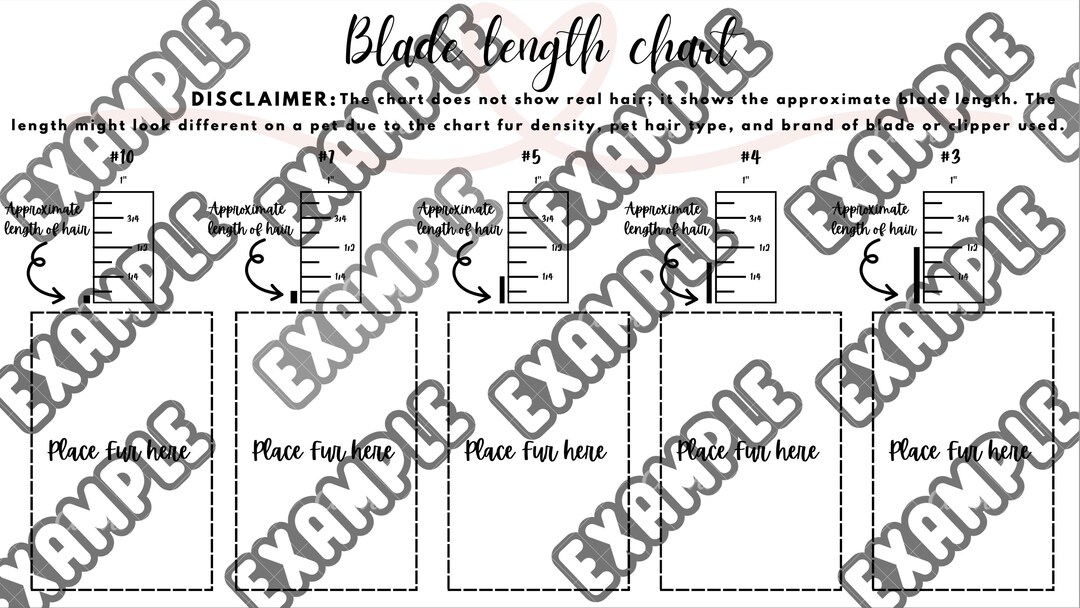 Grooming Fur Chart digital/diy - Etsy