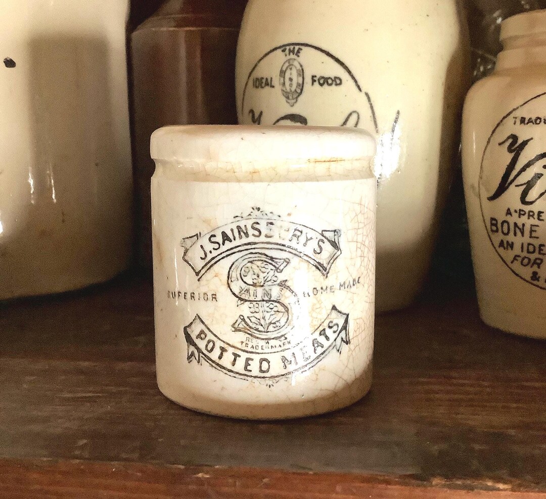 J Sainsbury’s Potted Meat Pot English Potted Meat Pot English Stoneware ...