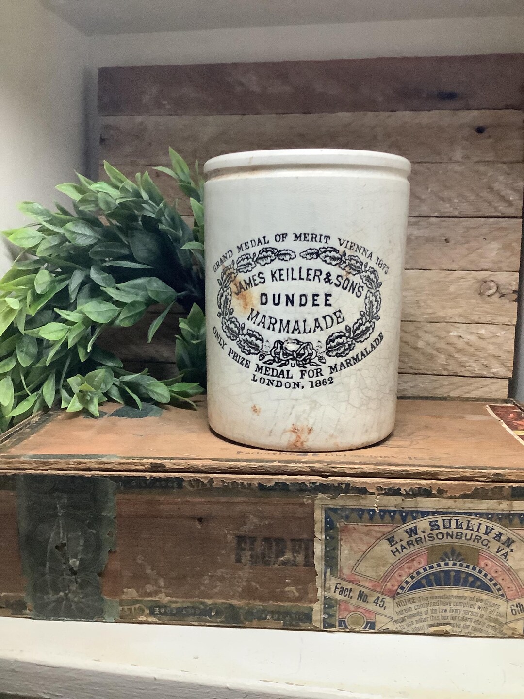 James Keiller and Sons 2lb Dundee Marmalade Jar English Advertising Pot ...