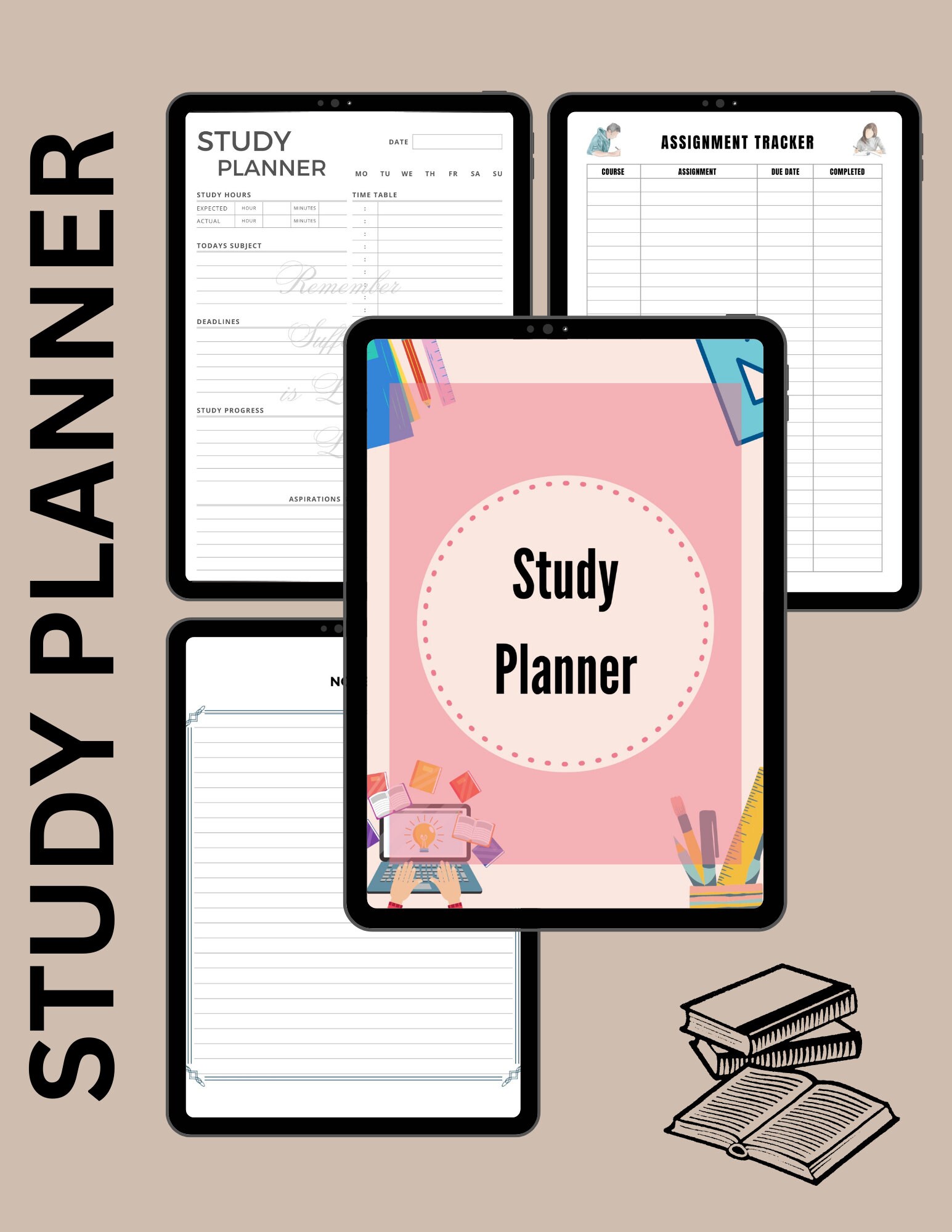 3 IN 1 Student Study Planner-digital Planner for Assignment-notes ...