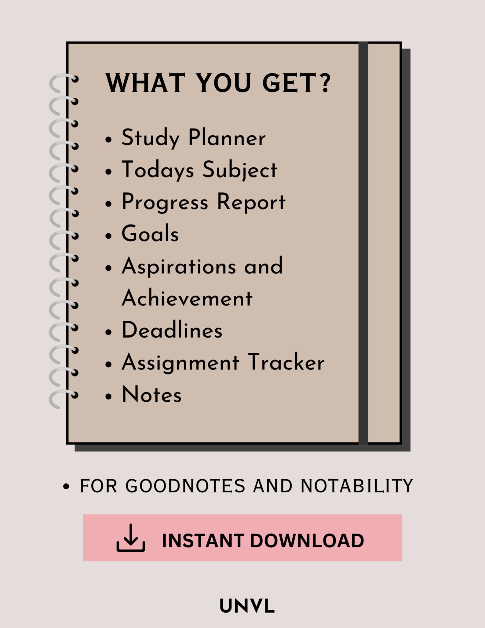3 IN 1 Student Study Planner-digital Planner for Assignment-notes ...