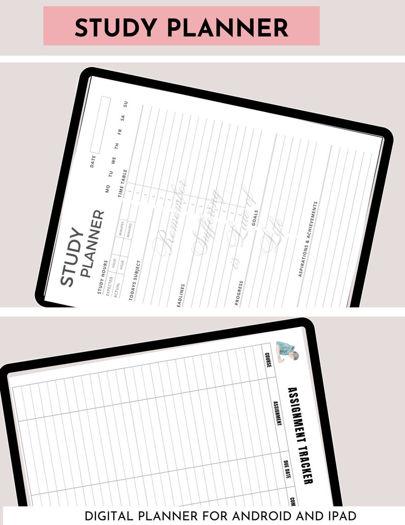 3 IN 1 Student Study Planner-digital Planner for Assignment-notes ...