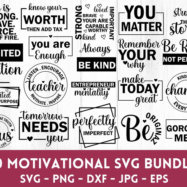 Positive Quotes Svg - Etsy