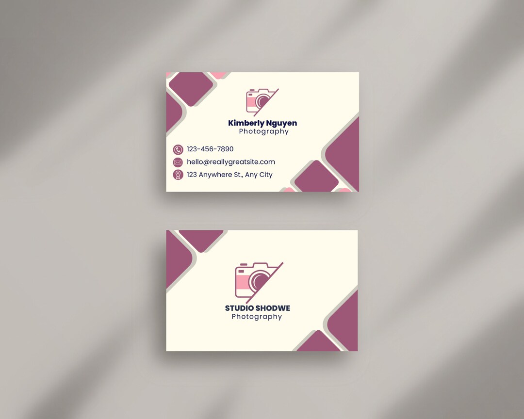 Editable Camera Business Card | Videography Business Card | Marketing ...